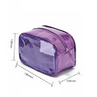 Travel cosmetic bag, made of polyester and PVC, foldable with many pockets,OEM welcomed